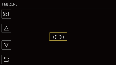 [TIME ZONE] | Instrucciones de funcionamiento AG-CX350E | Panasonic