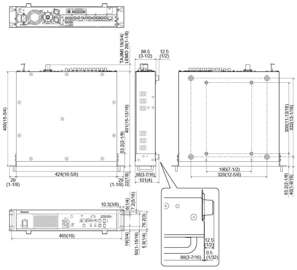 Appearance | Operating Instructions AK-HCU250P/250PS/250E/250ES | Panasonic